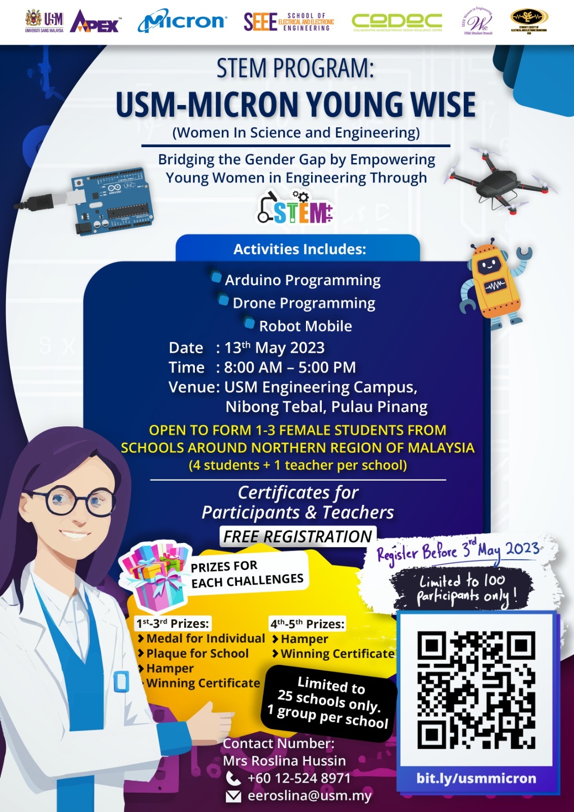 |STEM PROGRAM: USM-MICRON YOUNG WISE (Women in Science and Engineering), 13th MAY 2023 ...